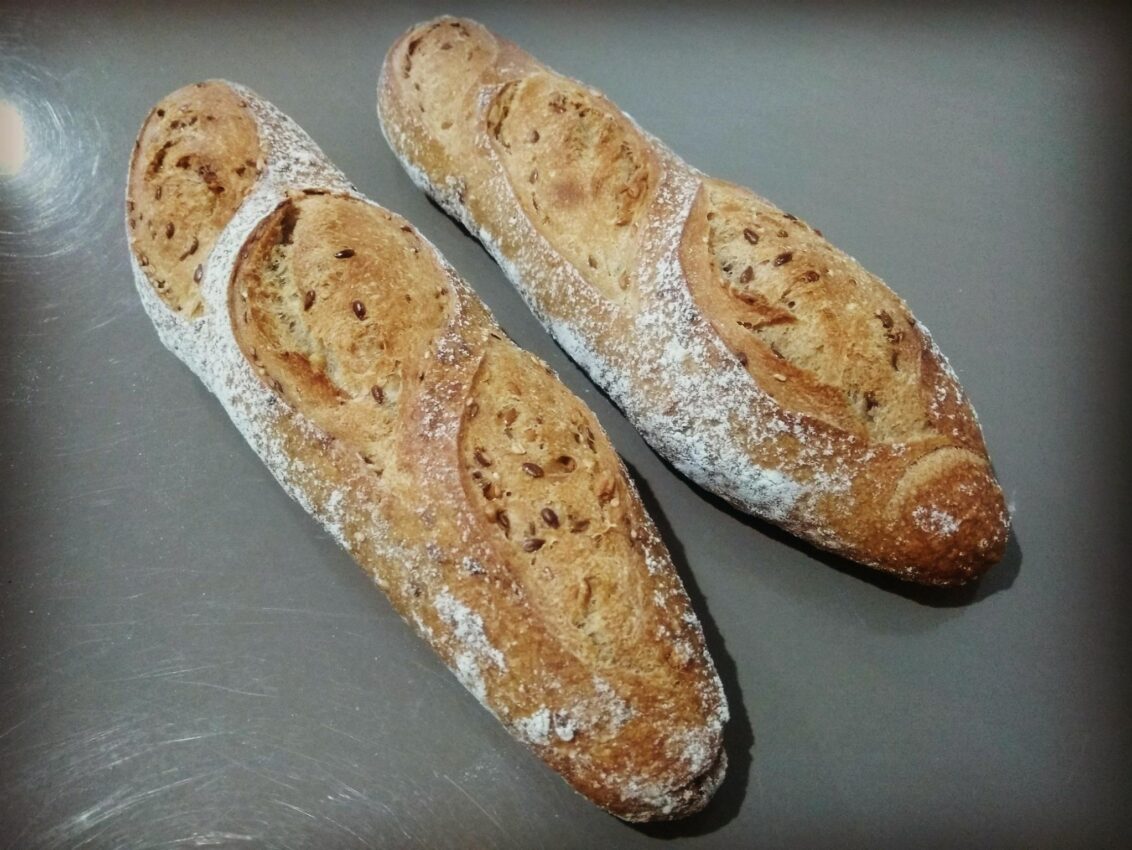 Duo de baguettes bio aux graines - Faire Son Pain Bio